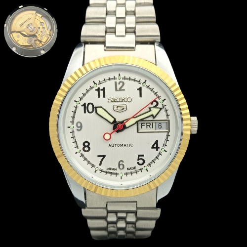 VINTAGE SEIKO TRANSPARENT BACK JAPAN MENS AUTOMATIC WATCH 575b-a305041 ...