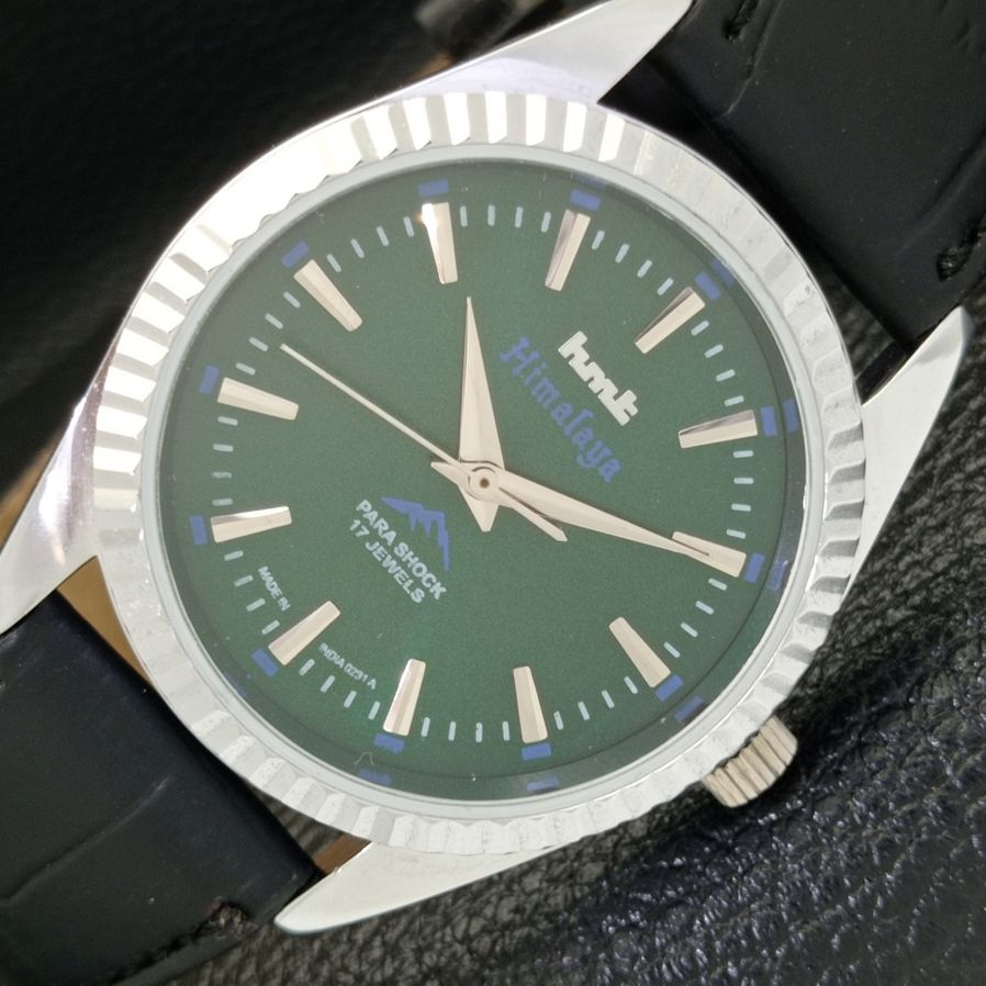 STYLISH HMT HIMALAYA INDIAN HABD-WINDING MENS GREEN DIAL WATCH a426150 ...
