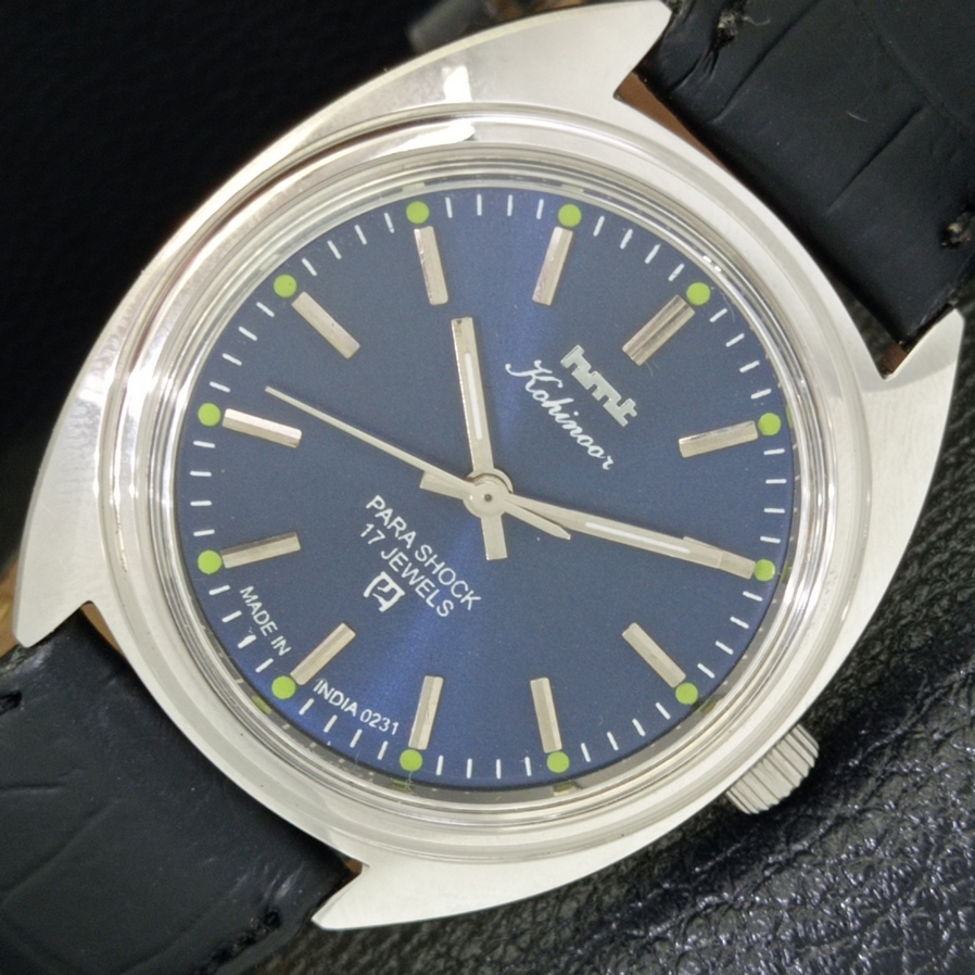AUTHENTIC HMT INDIAN HAND-WINDING BLUE DIAL WRIST WATCH a426491-a ...