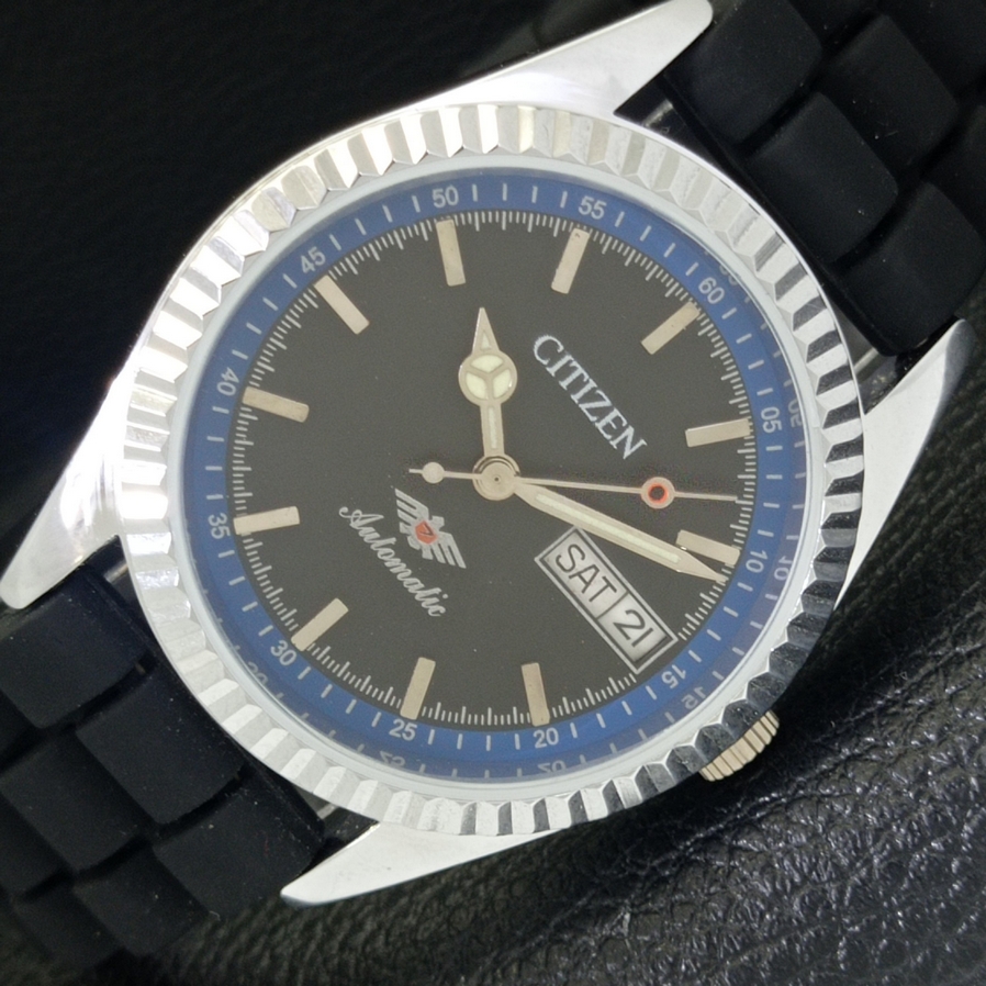 REFURBISHED CITIZEN AUTOMATIC 8200 ? DAY&DATE JAPAN BLACK DIAL WATCH ...