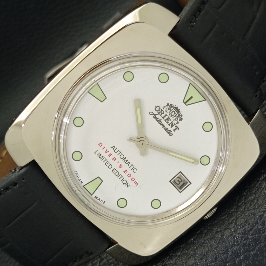 VINTAGE ORIENT AUTOMATIC 46943 JAPAN MENS DATE WHITE COLOR DIAL WATCH ...