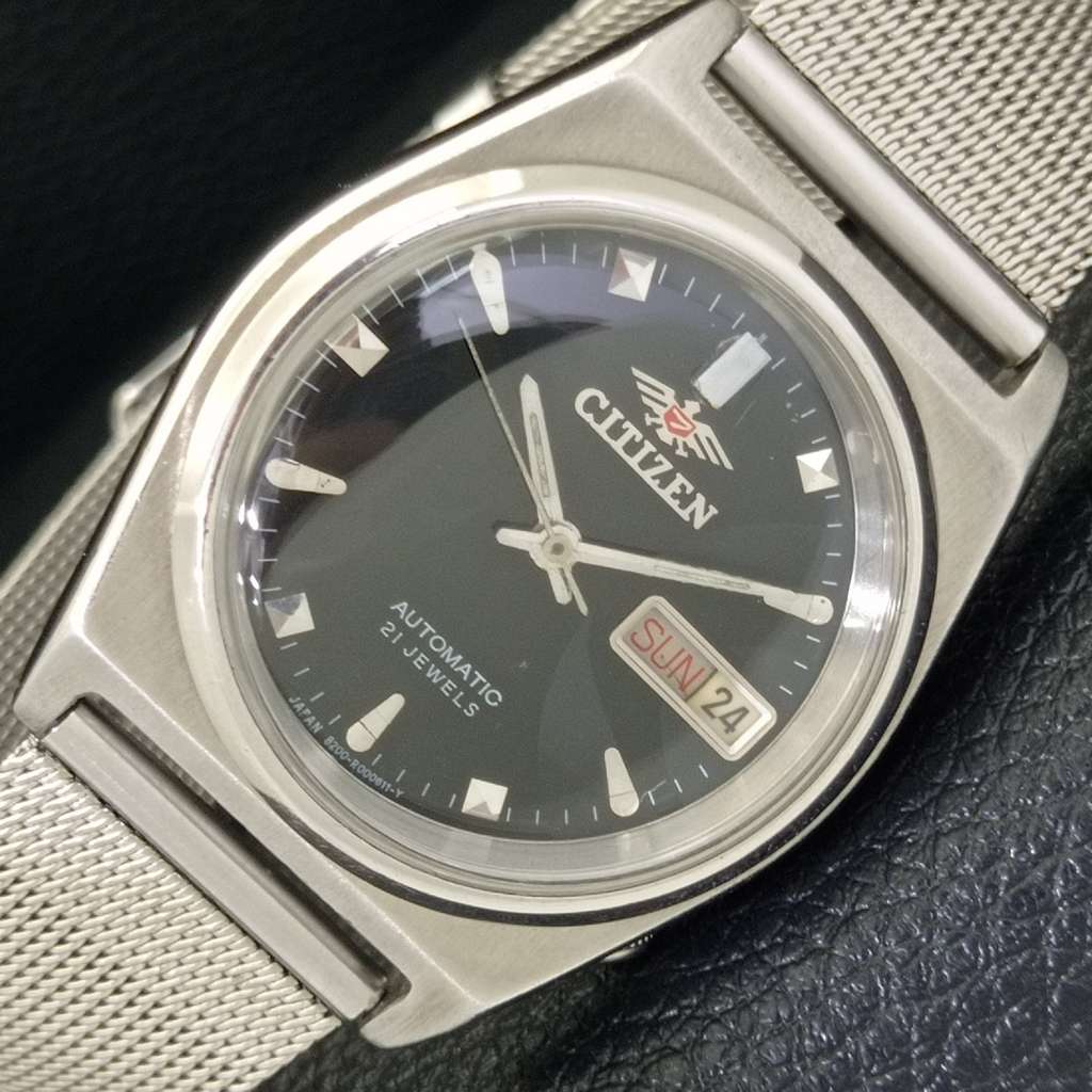 JAPAN VINTAGE CITIZEN AUTOMATIC 8200 MENS ORIGINAL DIAL WATCH a702153-1 ...